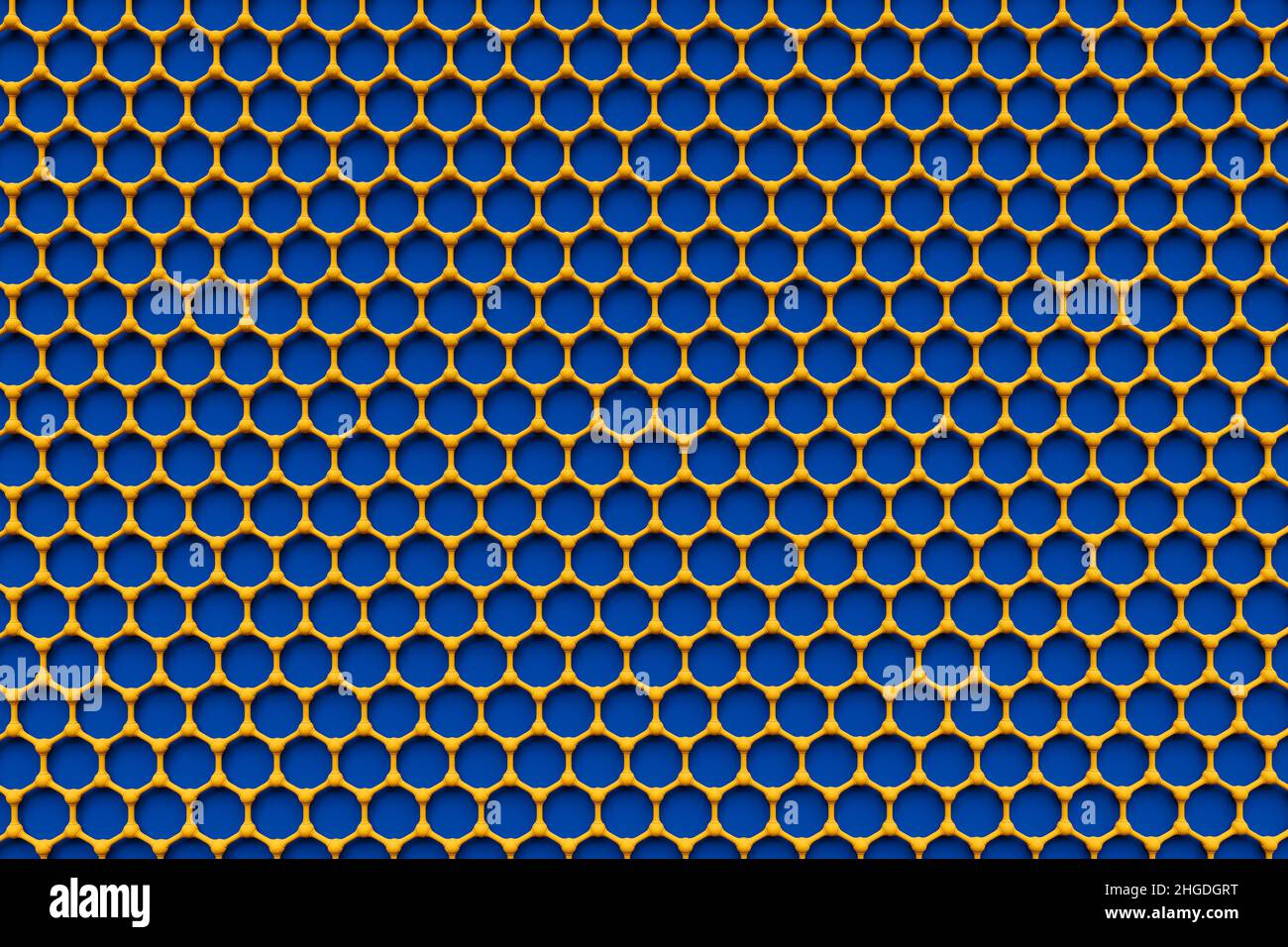 3d Rendering Of Structure Of The Graphene Or Carbon Surface Abstract Nanotechnology Hexagonal