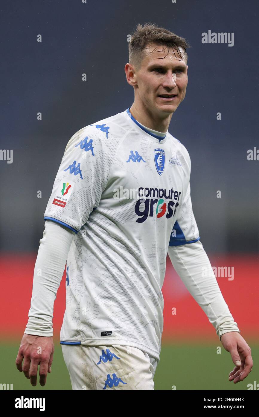 San Siro stadium, Milan, Italy, January 19, 2022, Leo Stulac (Empoli FC ...