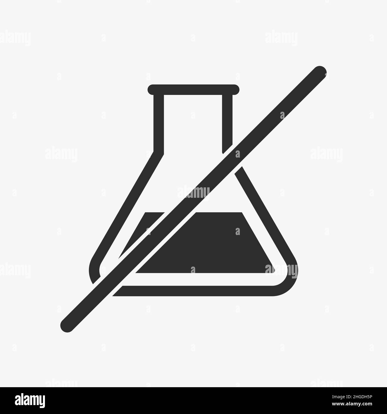 Test tube ban pictogram. Chemicals not allowed Stock Vector Image & Art ...