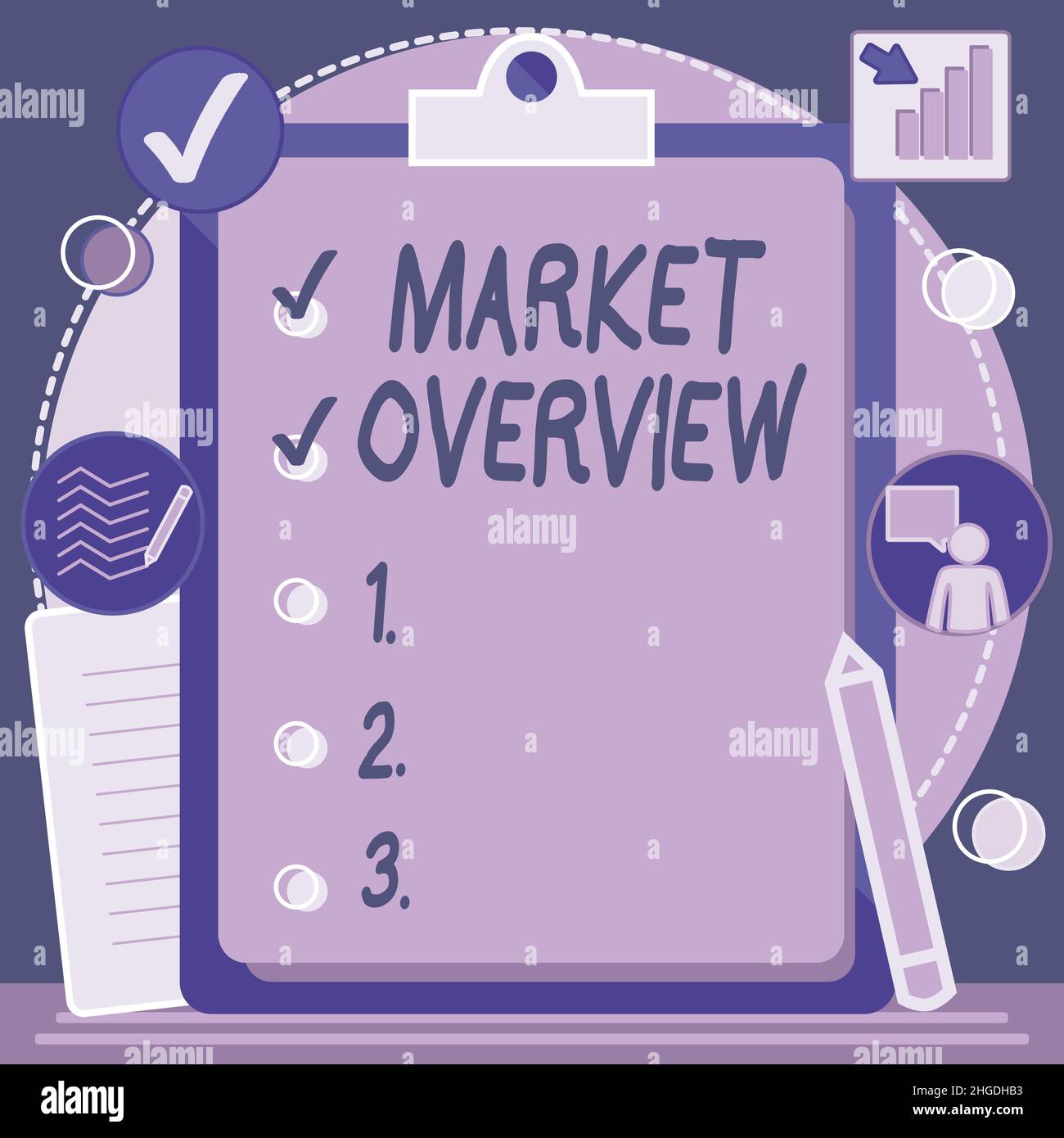 Sign displaying Market Overview, Conceptual photo brief synopsis of a ...