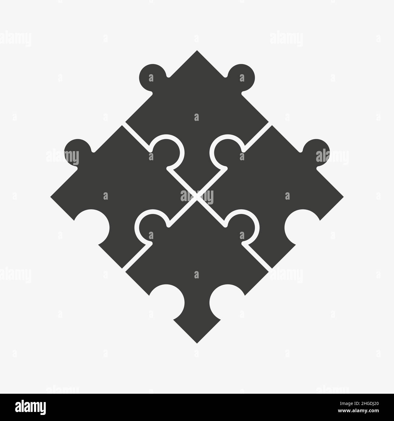 Four jigsaw puzzle pieces together Stock Vector Images - Alamy