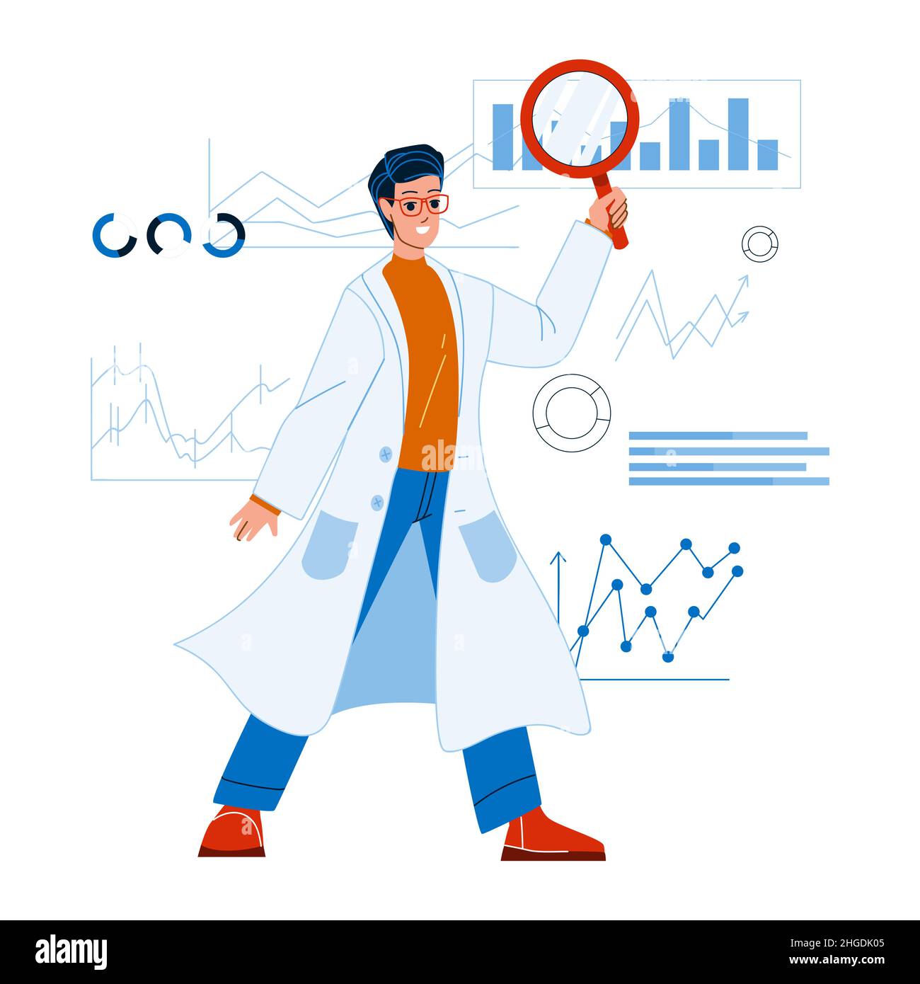 data scientist vector Stock Vector Image & Art - Alamy