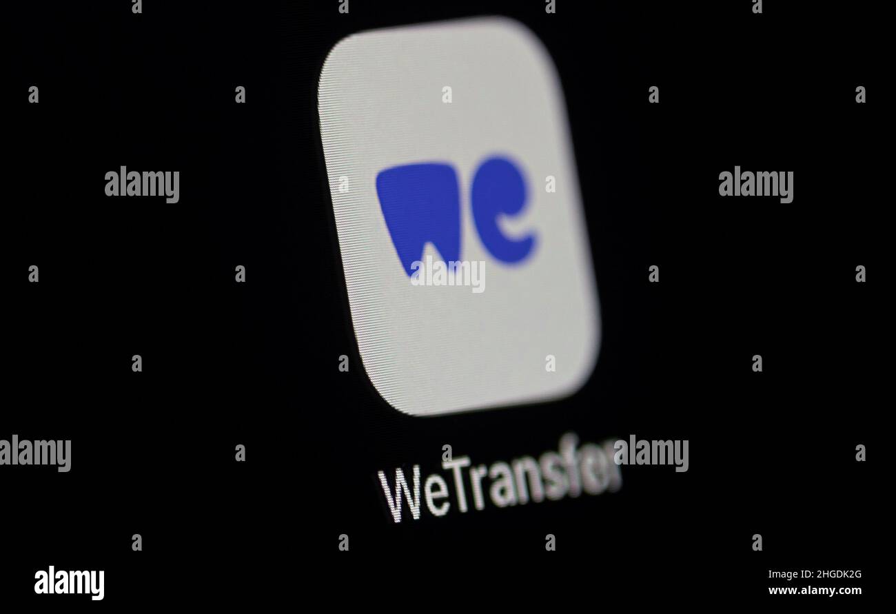 Wetransfer logo hi-res stock photography and images - Alamy