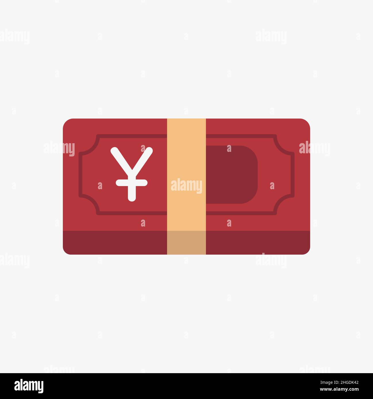 Yuan icon. Chinese currency symbol on a banknote Stock Vector Image ...