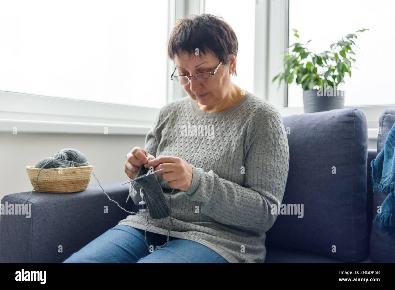 Knitting socks hi-res stock photography and images - Alamy