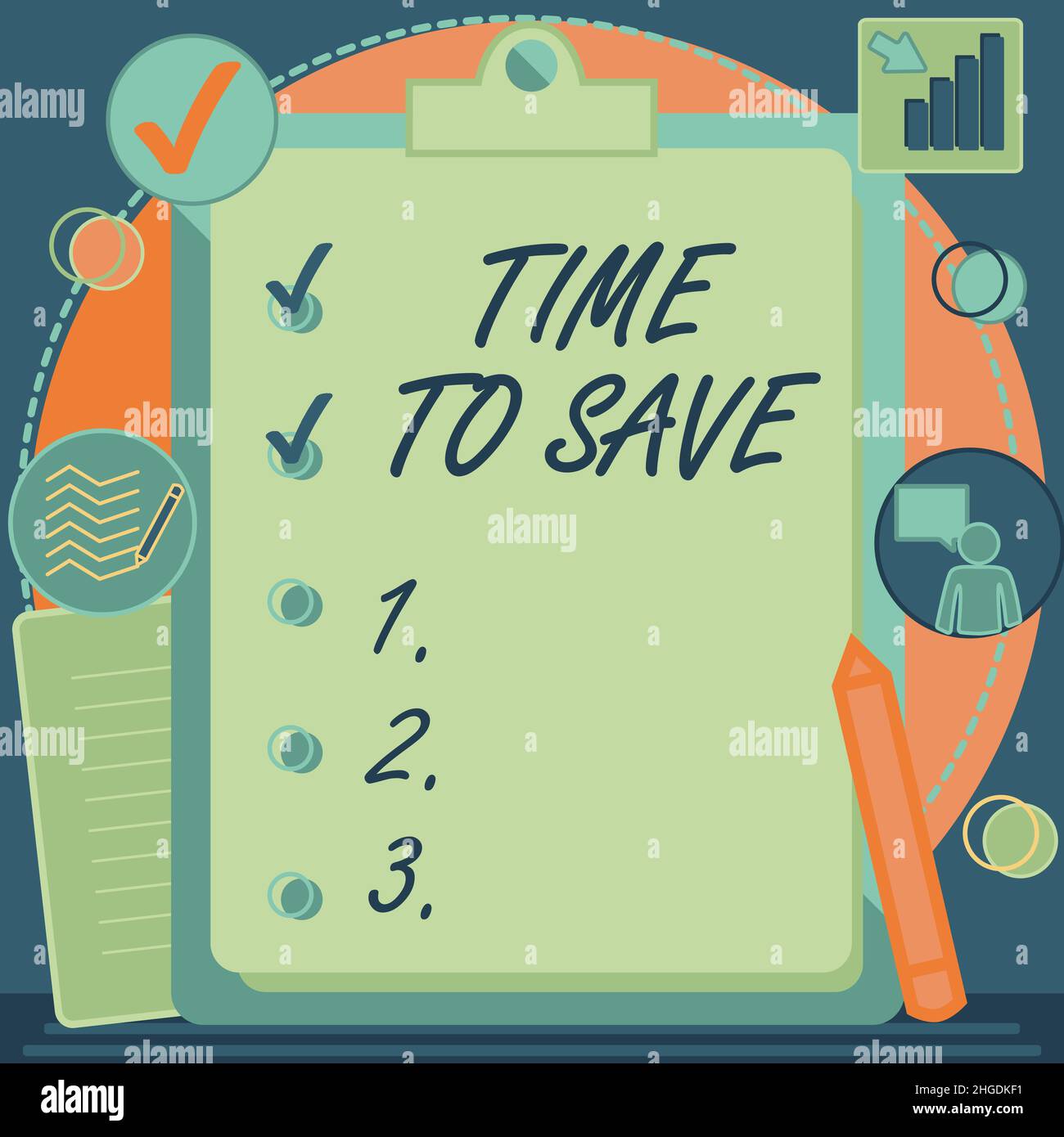 Text caption presenting Time To Save, Word Written on to do something ...