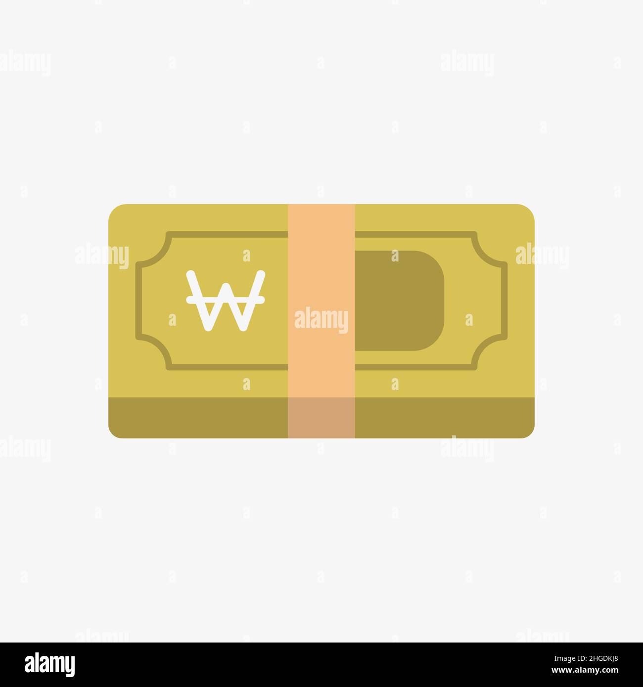 Won icon. South Korean currency banknote sign Stock Vector Image & Art ...
