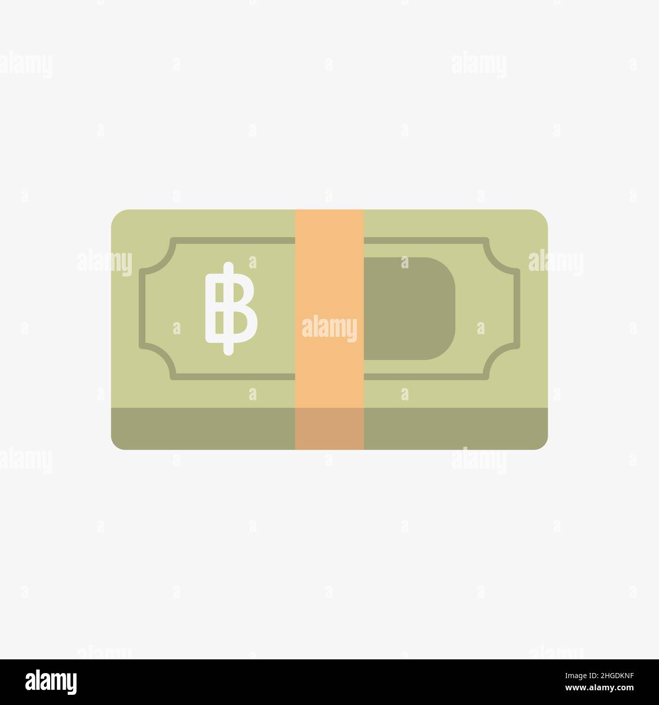 Baht icon. Thai currency symbol on a banknote Stock Vector Image & Art ...