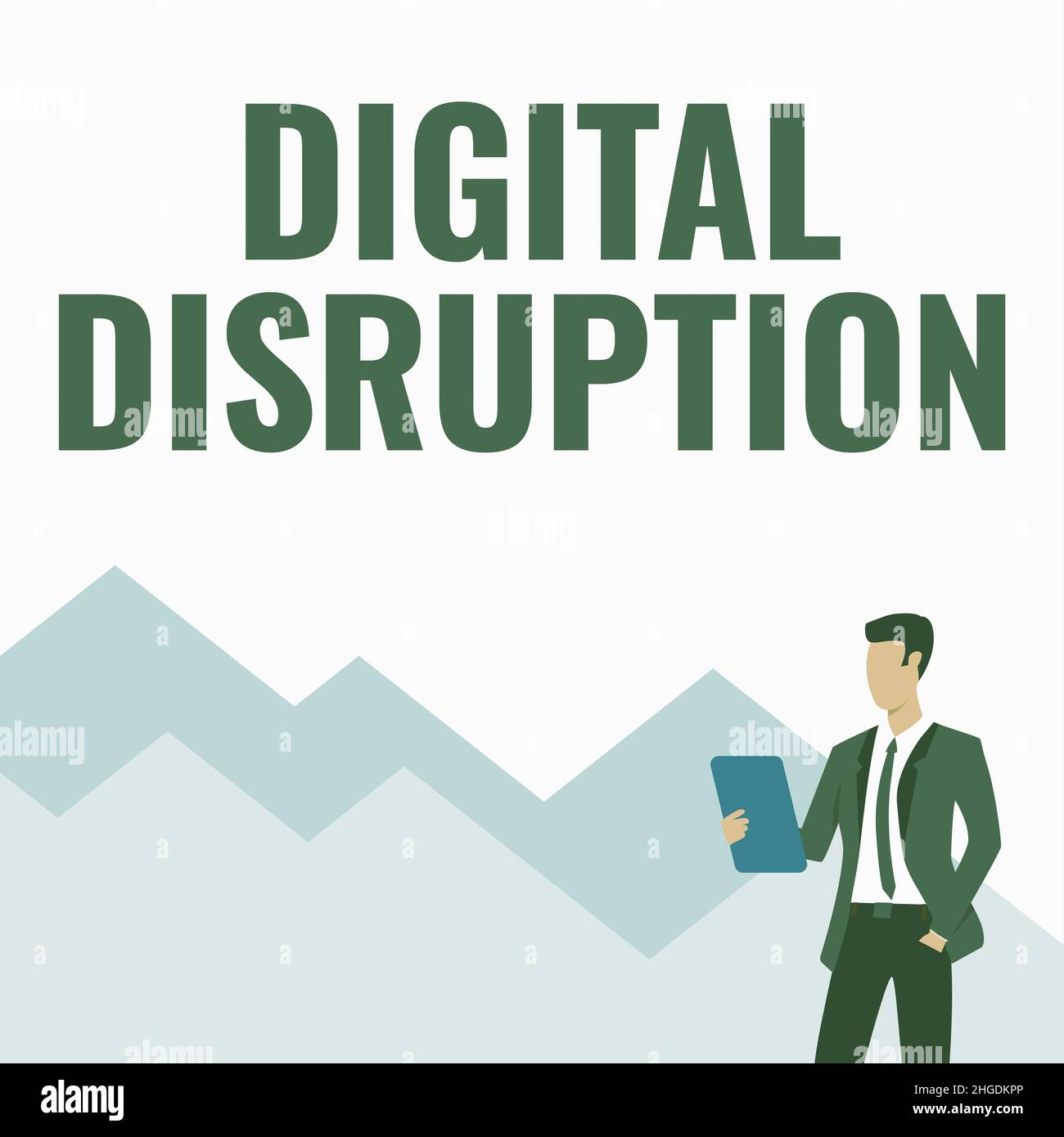 Hand writing sign Digital Disruption, Business approach occur when ...