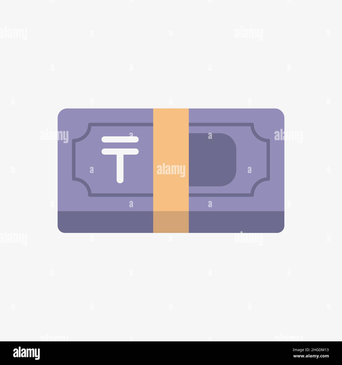 Tenge icon. Kazakh currency symbol on a banknote Stock Vector Image ...