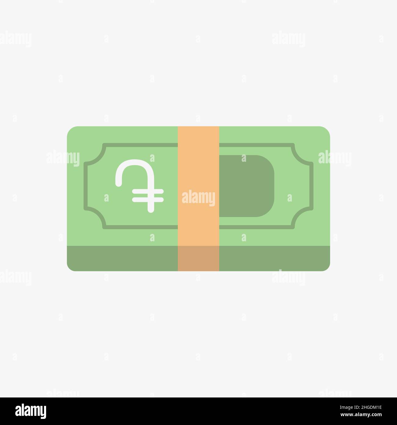 Dram icon. Armenian currency symbol on a banknote Stock Vector Image ...