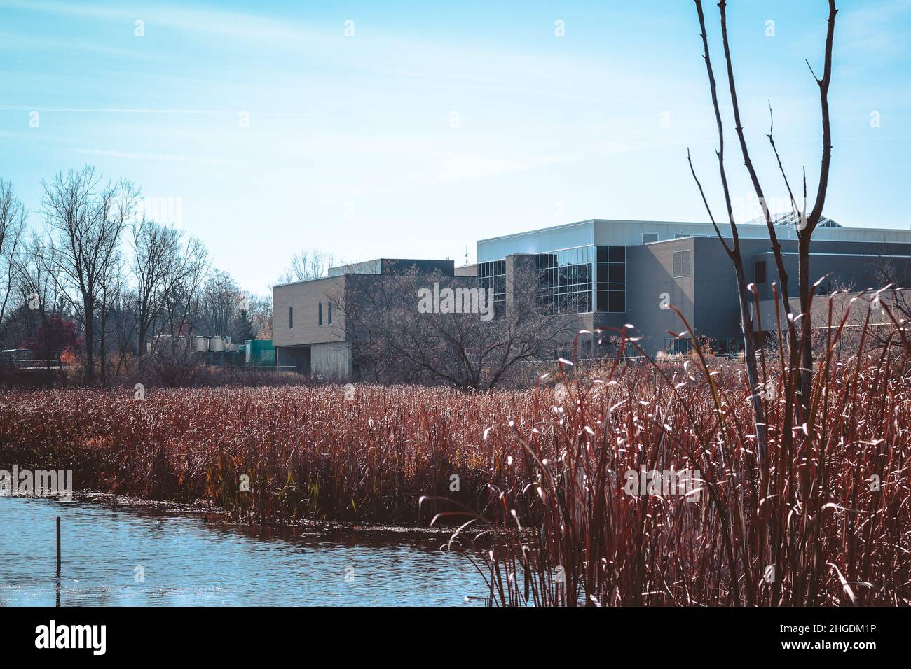 Frederik Meijer gardens building by the wetlands Stock Photo - Alamy