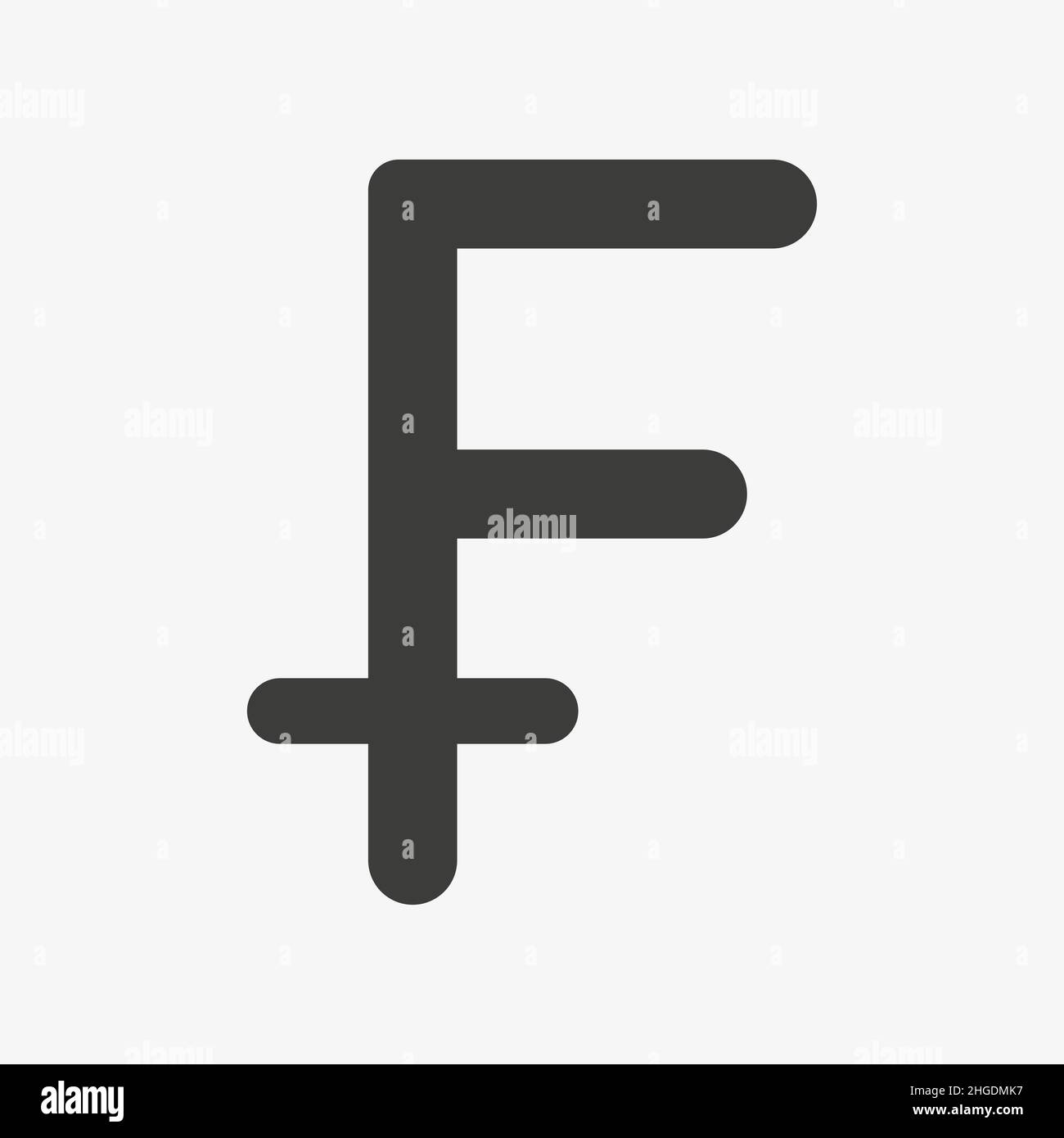 Swiss franc symbol. Currency of Switzerland icon Stock Vector Image ...