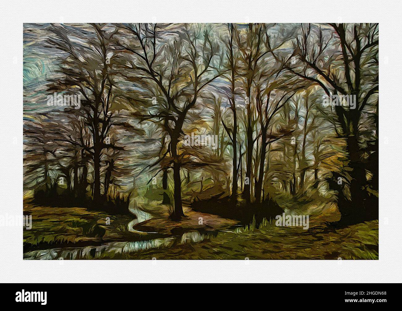Nature Impressionism Painting Van Gogh Style Stock Photo - Alamy