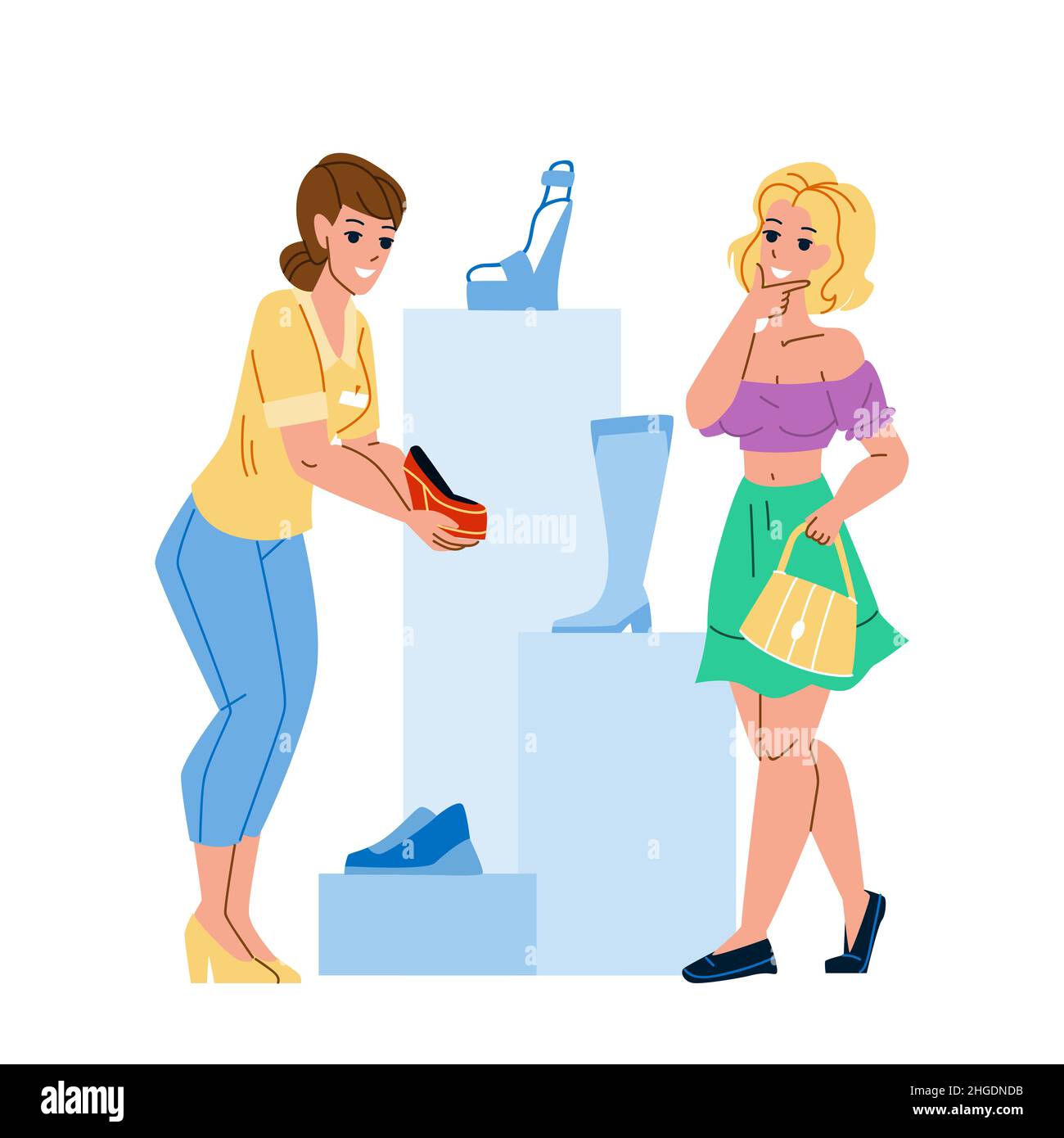 shoes store vector Stock Vector Image & Art - Alamy