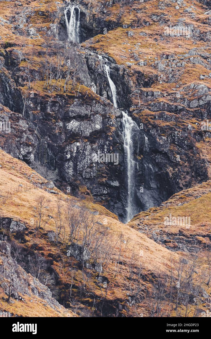 Water running down a mountain in the Scottish highlands Stock Photo - Alamy