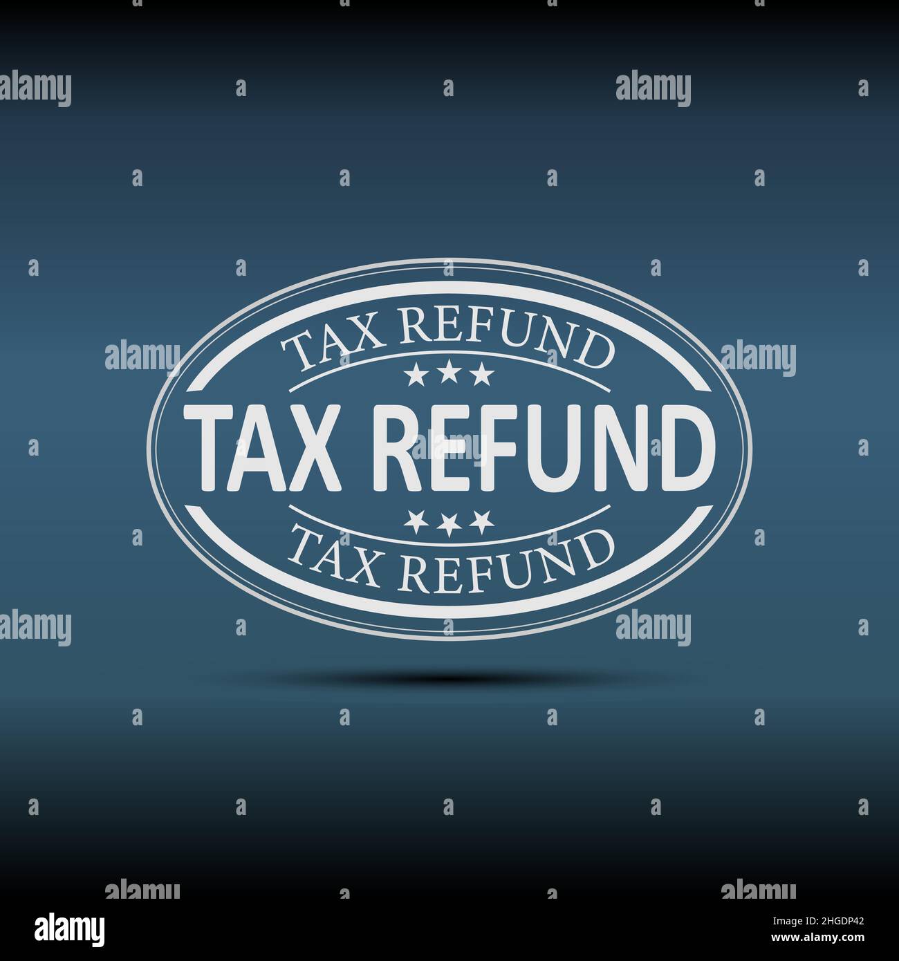 Creative tax refund text written in speech bubble ,Vector illustration ...