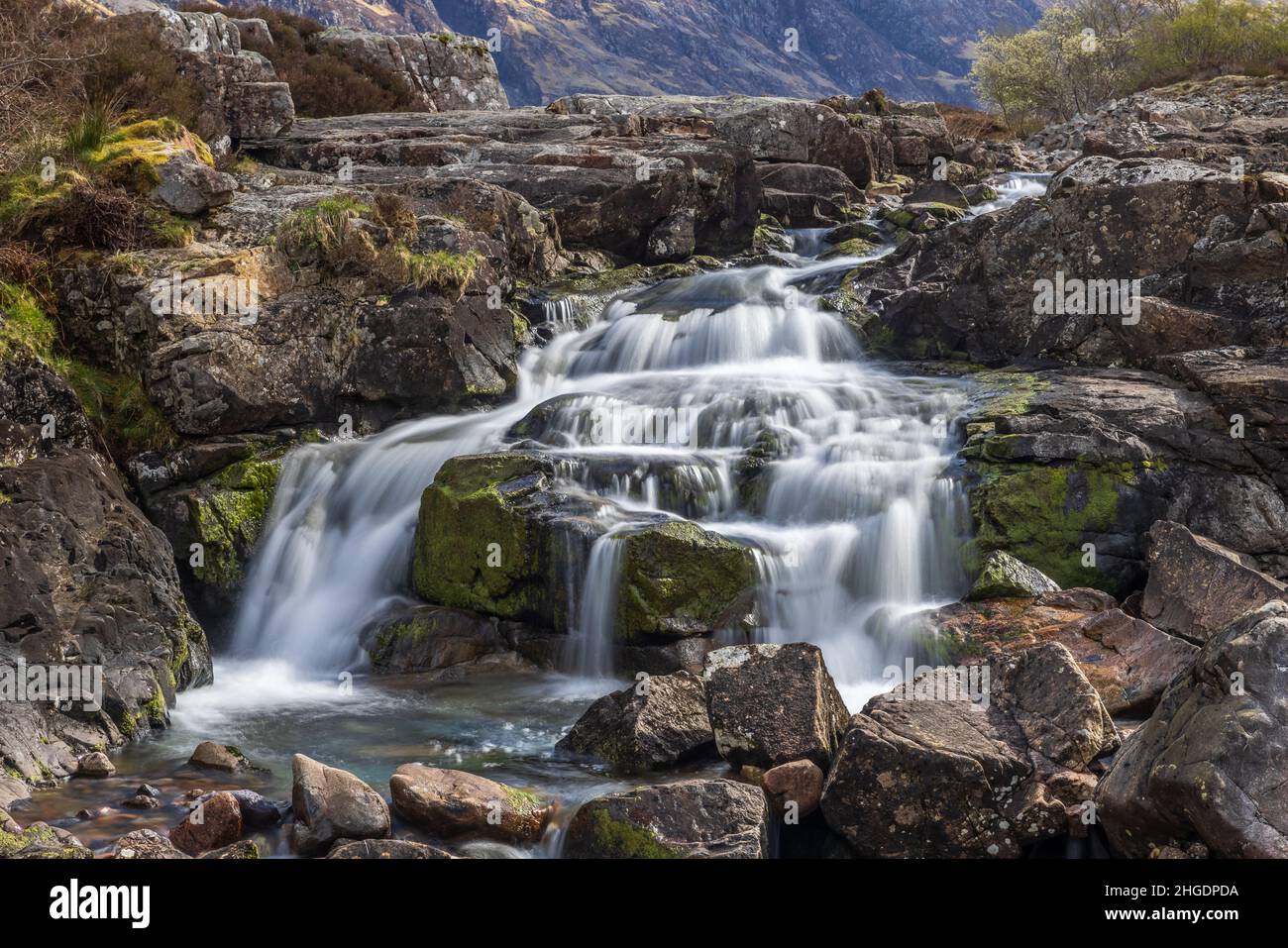 The River Coe rises at the north-eastern base of Buachaille Etive Beag ...