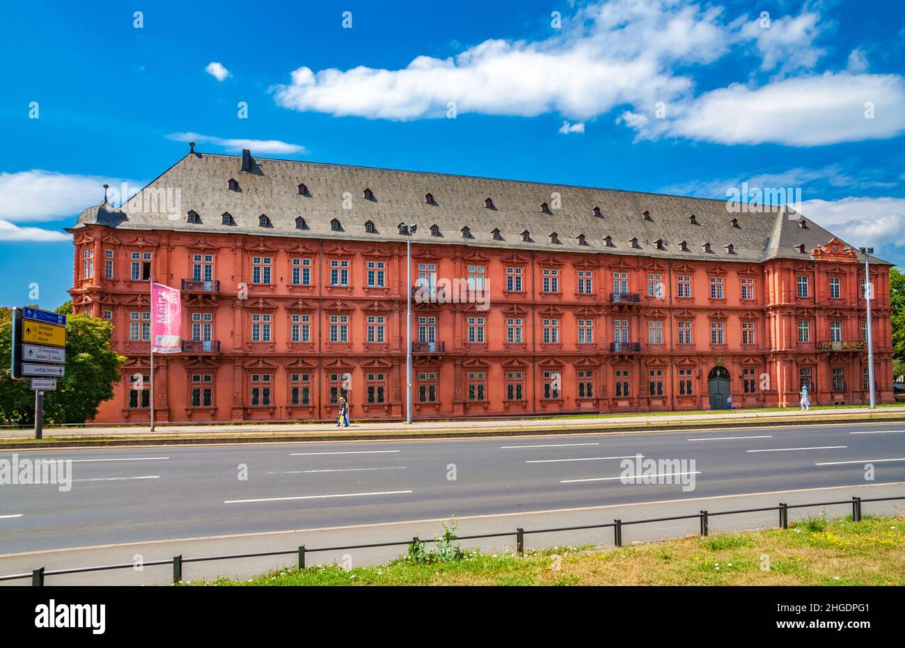Beautiful view of the Electoral Palace in Mainz from the northeast. It ...