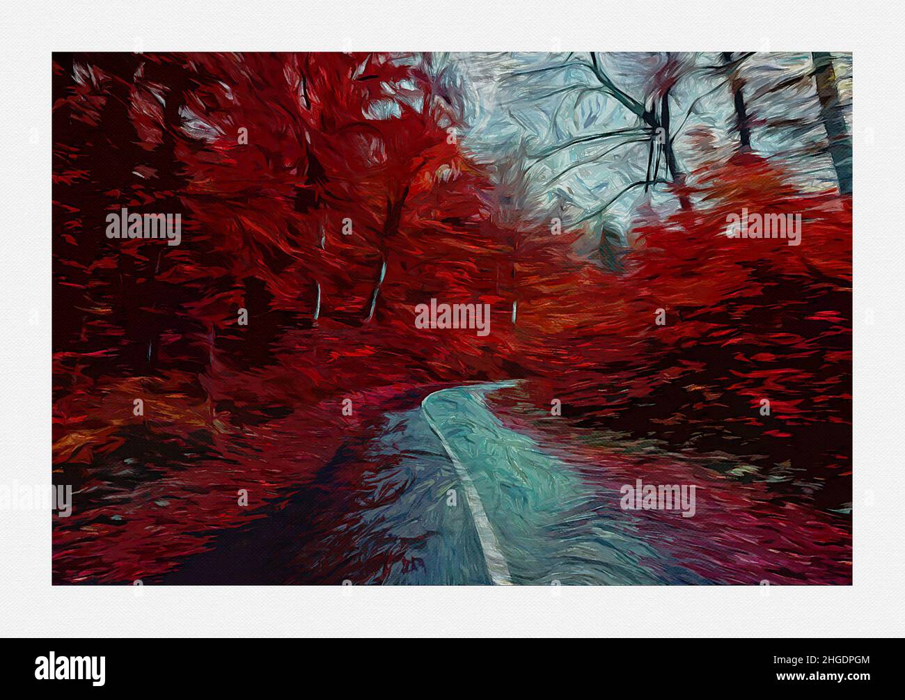 Nature Impressionism Painting Van Gogh Style Stock Photo - Alamy
