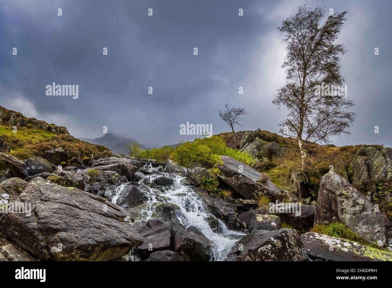 Waterfall in Snowdonia National Park, North Wales Stock Photo - Alamy