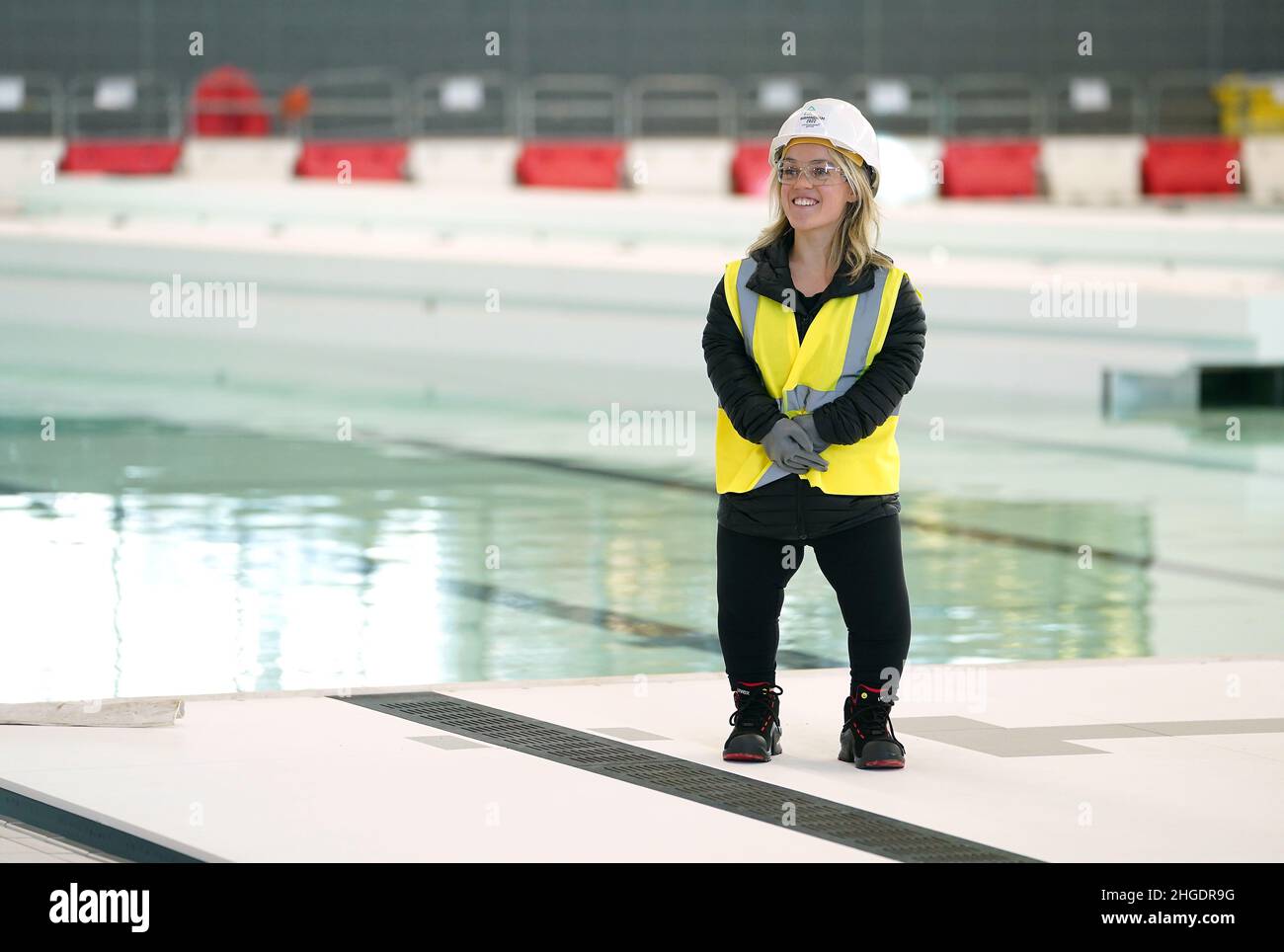 Former Paralympic Swimmer Ellie Simmonds during a visit to Sandwell ...