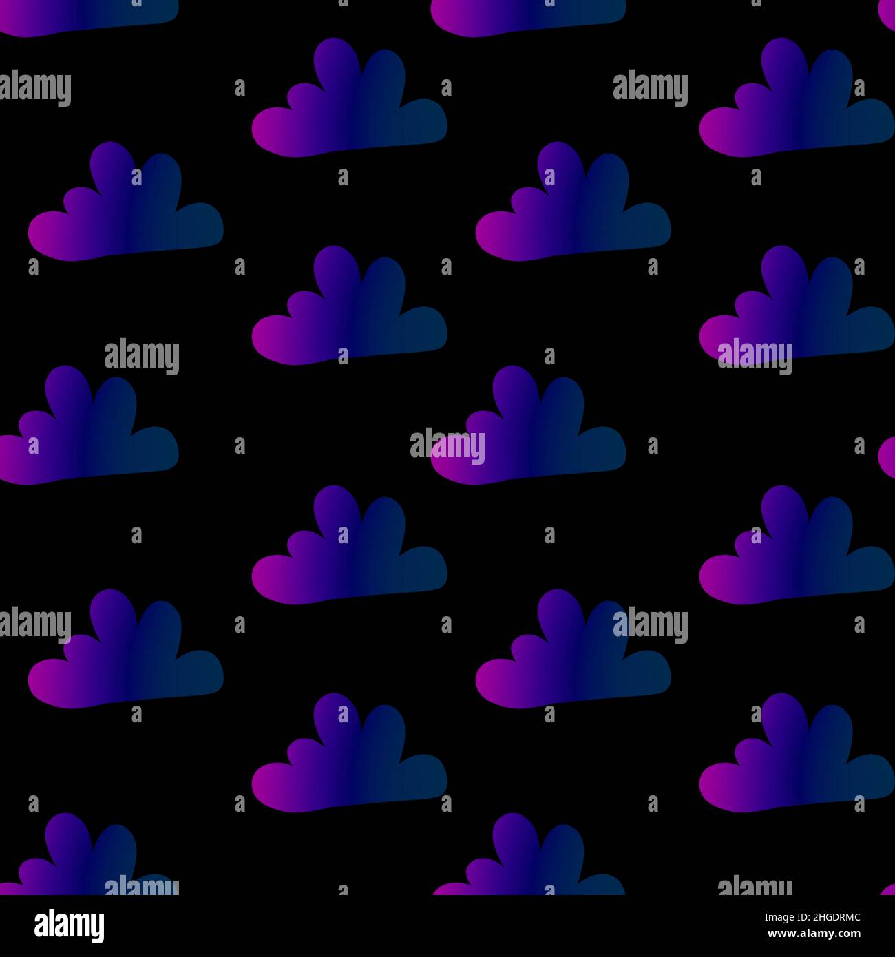 Kids cute seamless gradient clouds pattern for fabrics and textiles and ...
