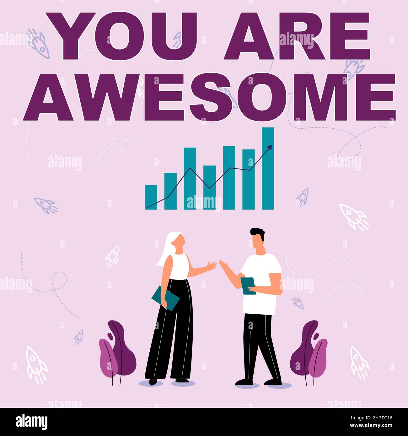 Sign displaying You Are Awesome, Business approach Motivation ...