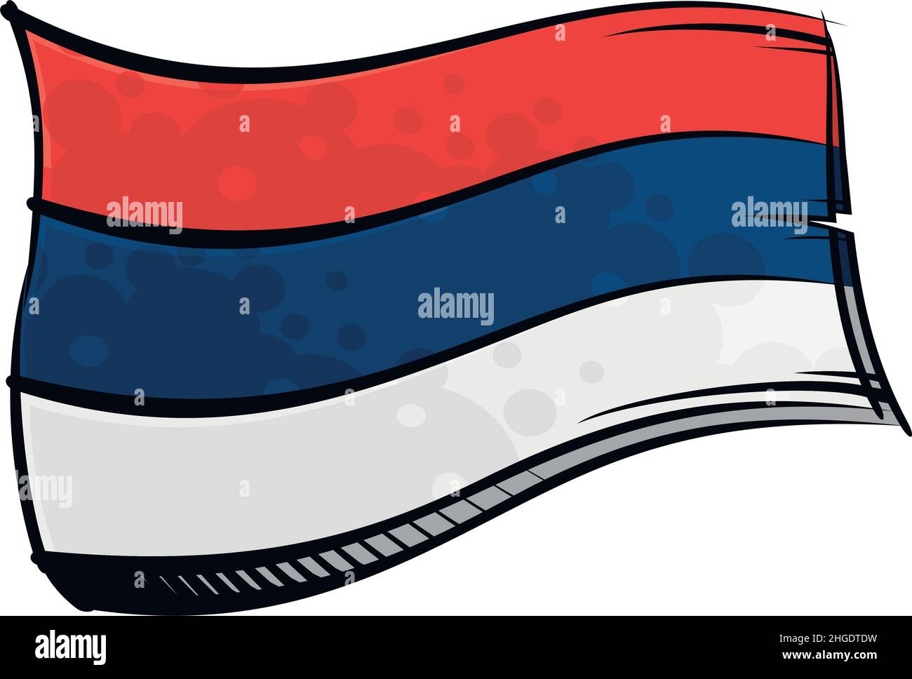 Painted Serbia flag waving in wind Stock Vector Image & Art - Alamy