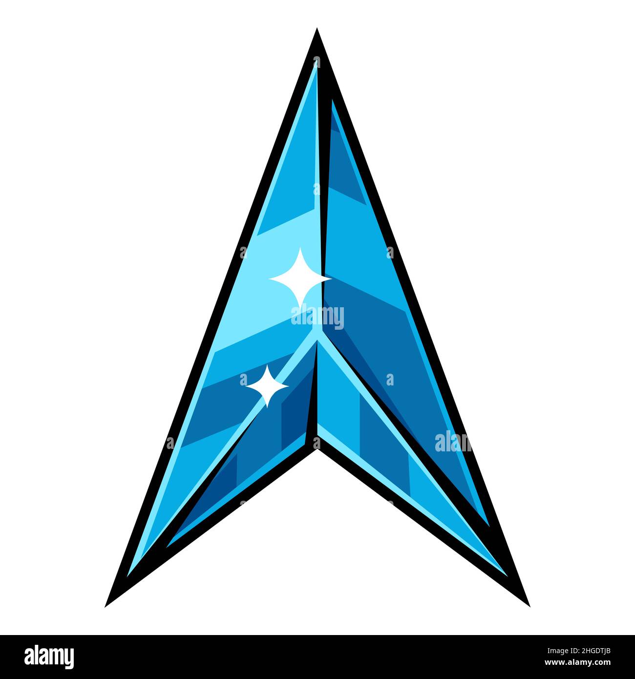 Illustration of abstract graffiti arrow. Cartoon teenage creative image ...