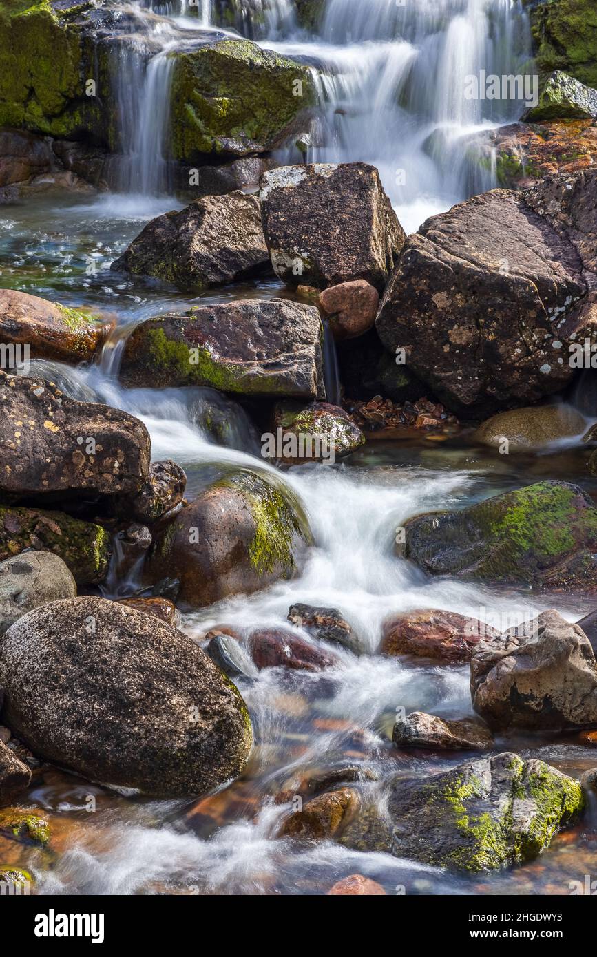 The River Coe rises at the north-eastern base of Buachaille Etive Beag ...