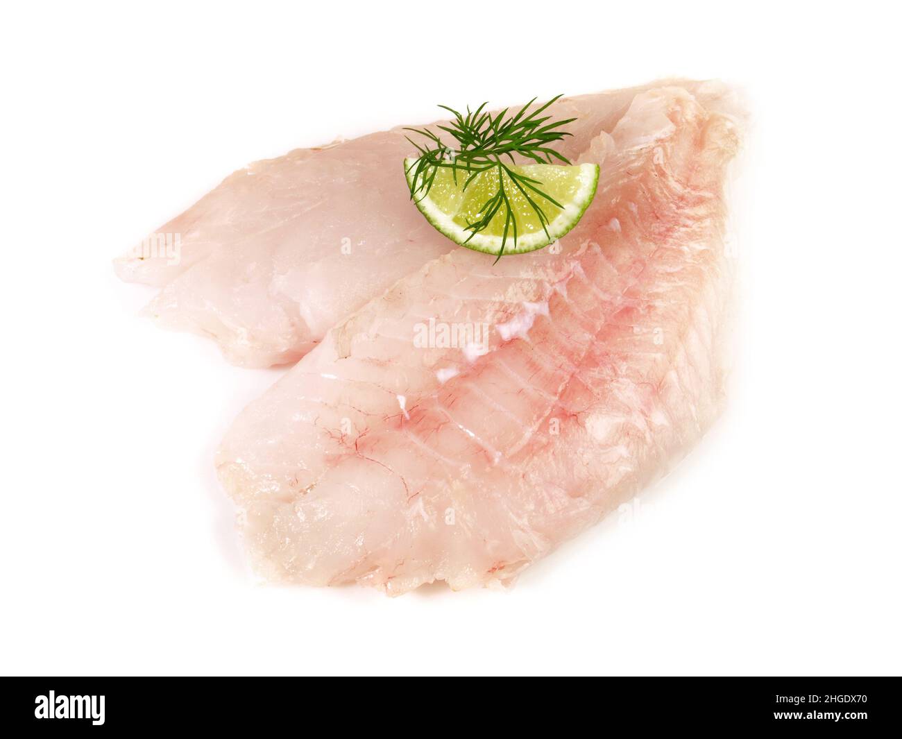 Red Dragon Head Fish Fillet isolated on white Background Stock Photo ...