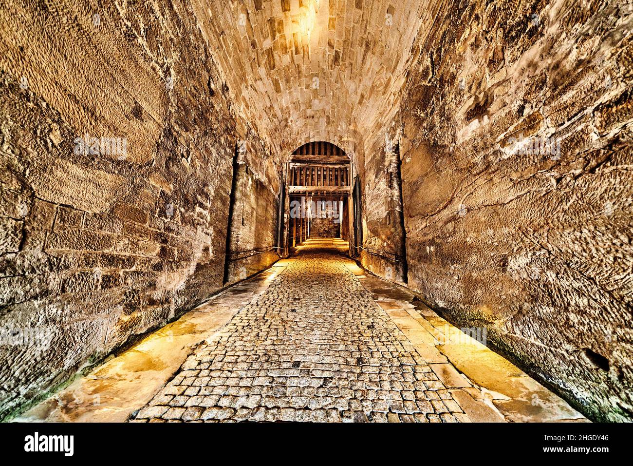 fortress door in a tunnel in germany Stock Photo - Alamy