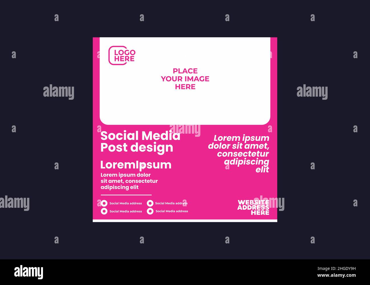 Colorful social media post graphic design Stock Vector Image & Art - Alamy