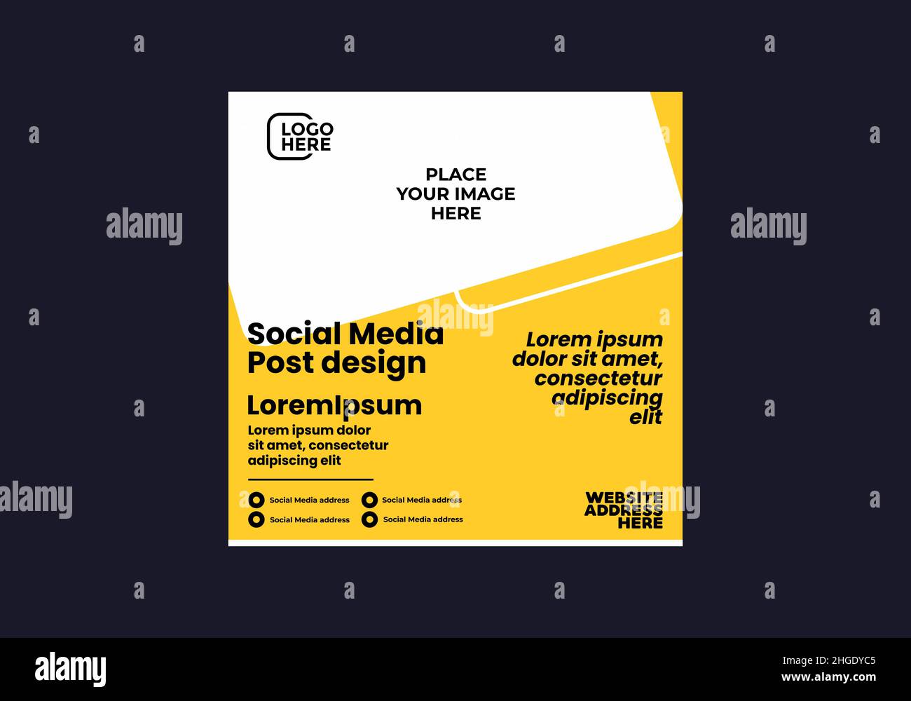 Colorful social media post graphic design Stock Vector Image & Art - Alamy