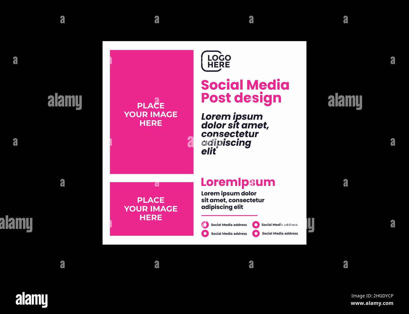 Colorful social media post graphic design Stock Vector Image & Art - Alamy