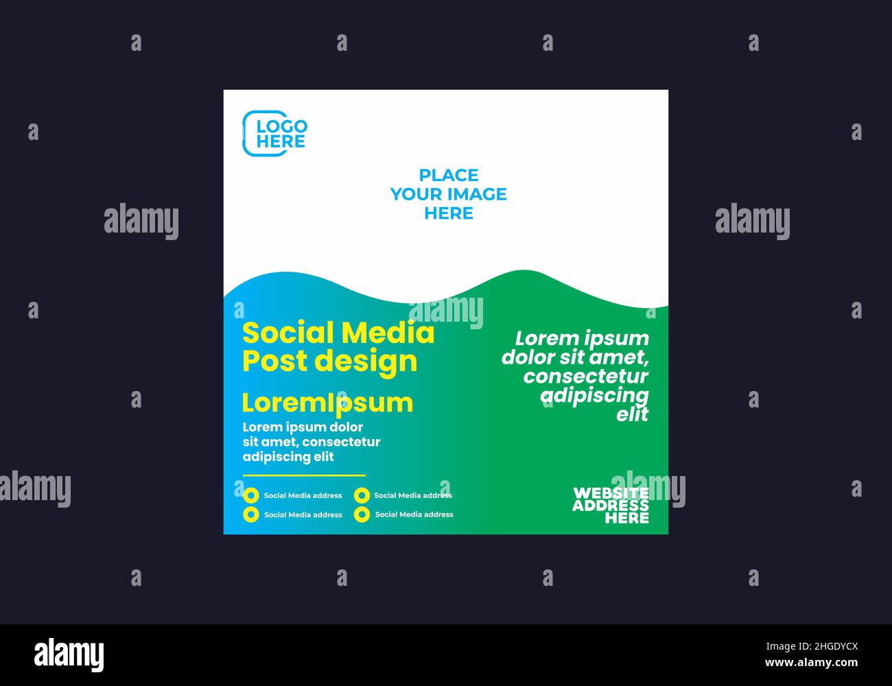Colorful social media post graphic design Stock Vector Image & Art - Alamy