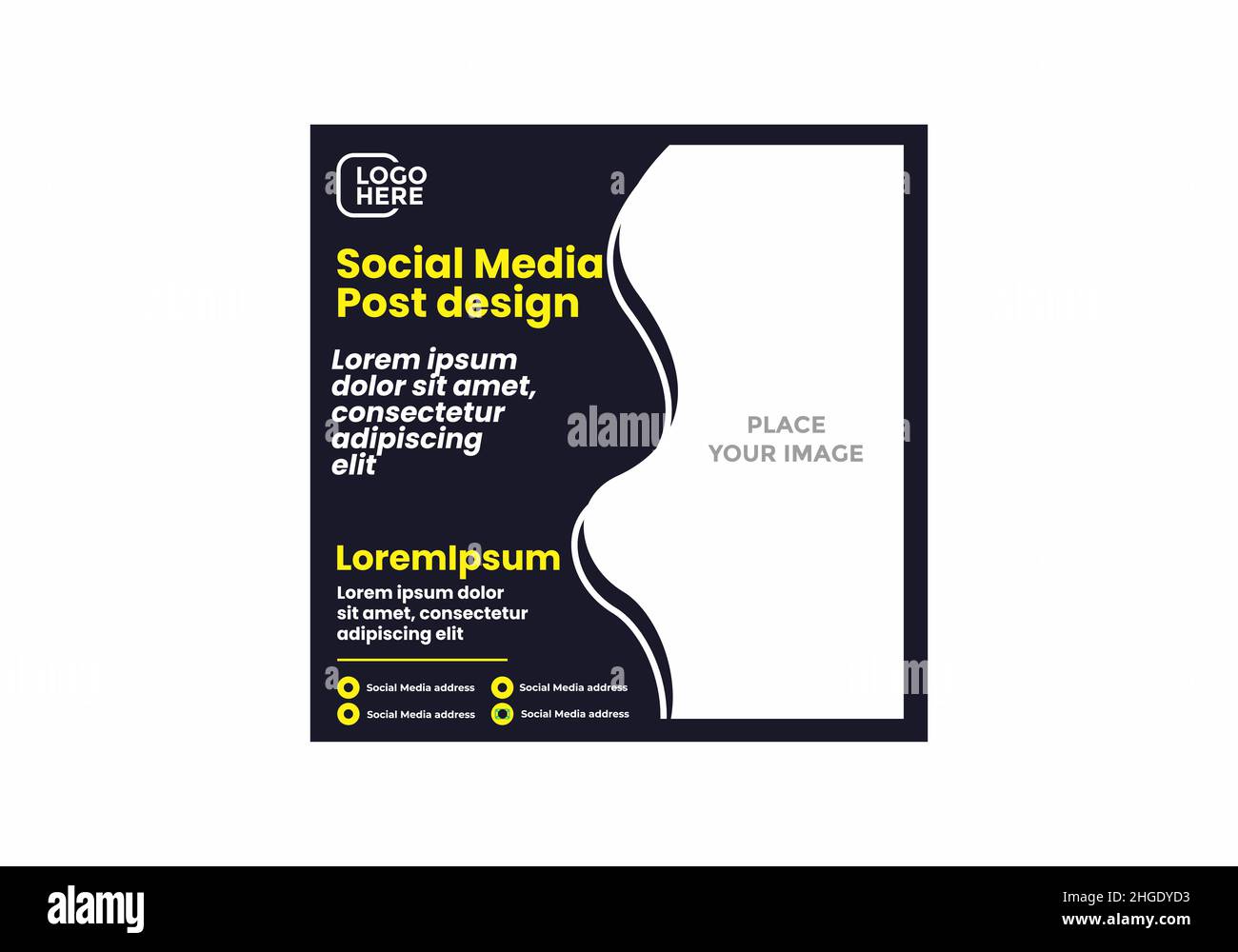 Colorful social media post graphic design Stock Vector Image & Art - Alamy