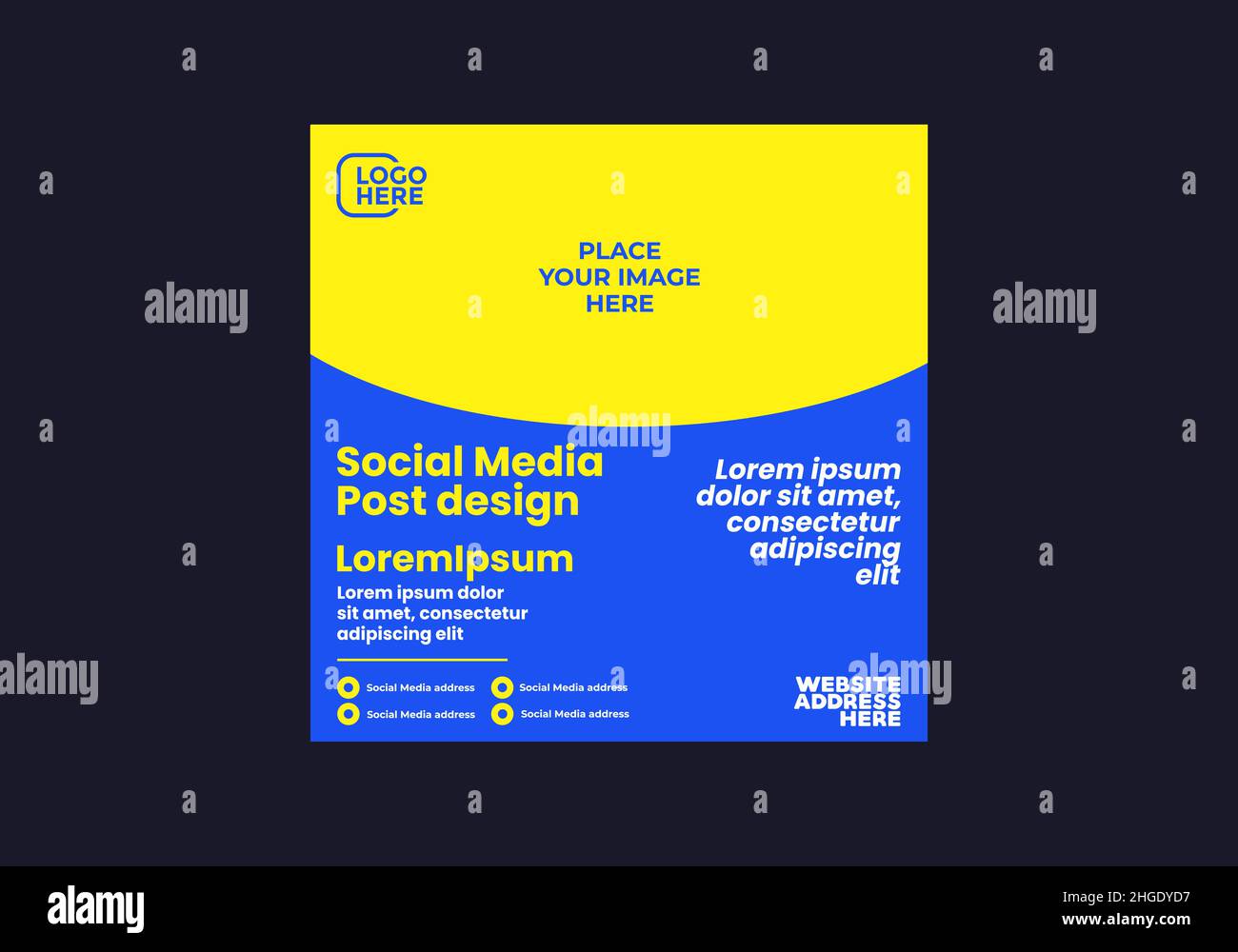 Colorful social media post graphic design Stock Vector Image & Art - Alamy