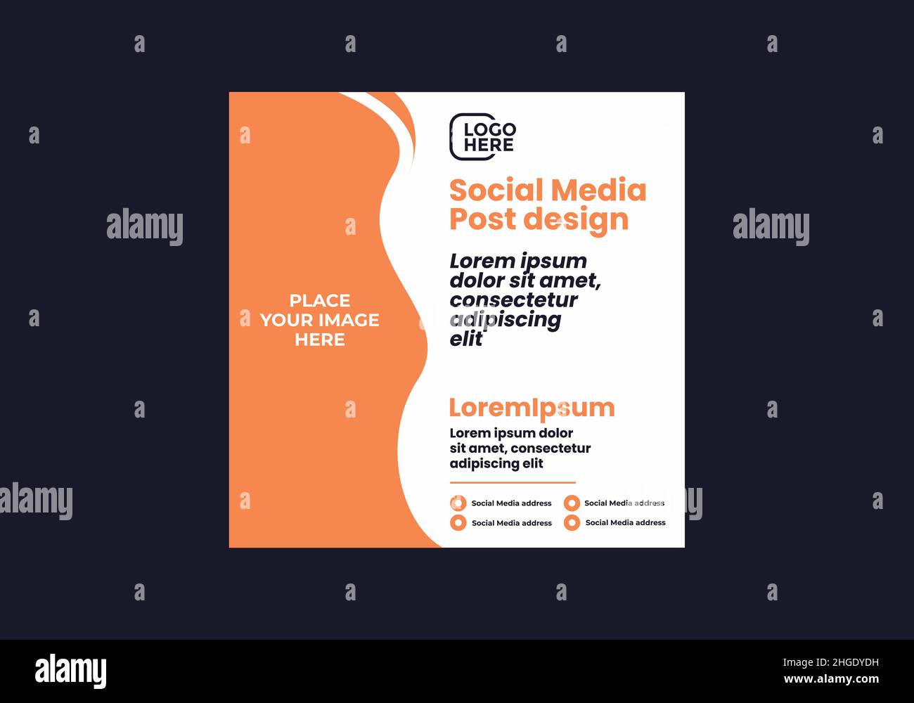 Colorful social media post graphic design Stock Vector Image & Art - Alamy