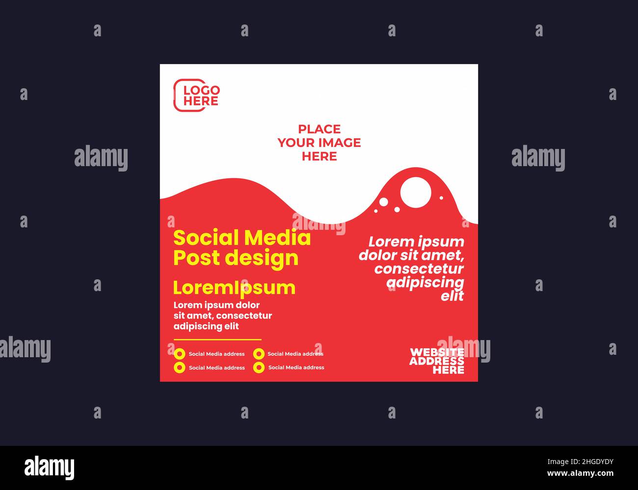 Colorful social media post graphic design Stock Vector Image & Art - Alamy