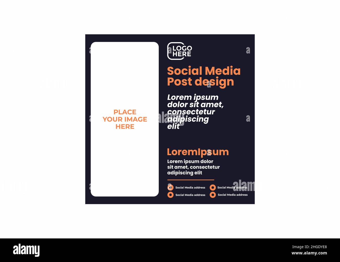 Colorful social media post graphic design Stock Vector Image & Art - Alamy