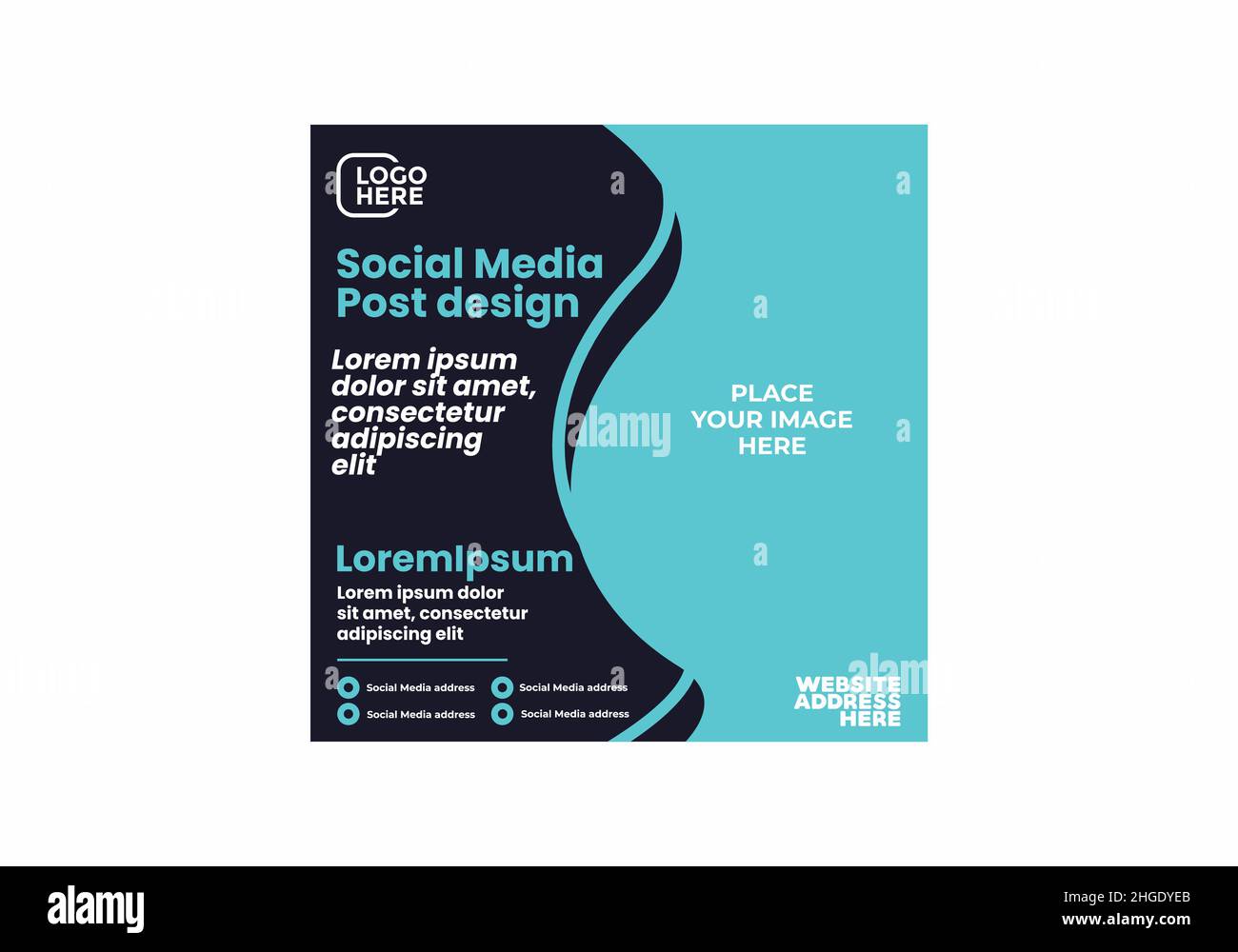 Colorful social media post graphic design Stock Vector Image & Art - Alamy