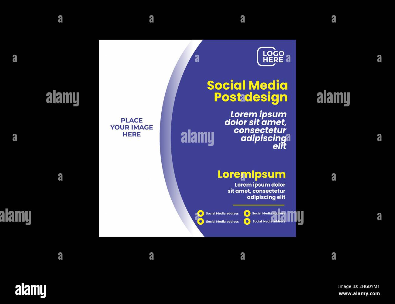 Colorful social media post graphic design Stock Vector Image & Art - Alamy