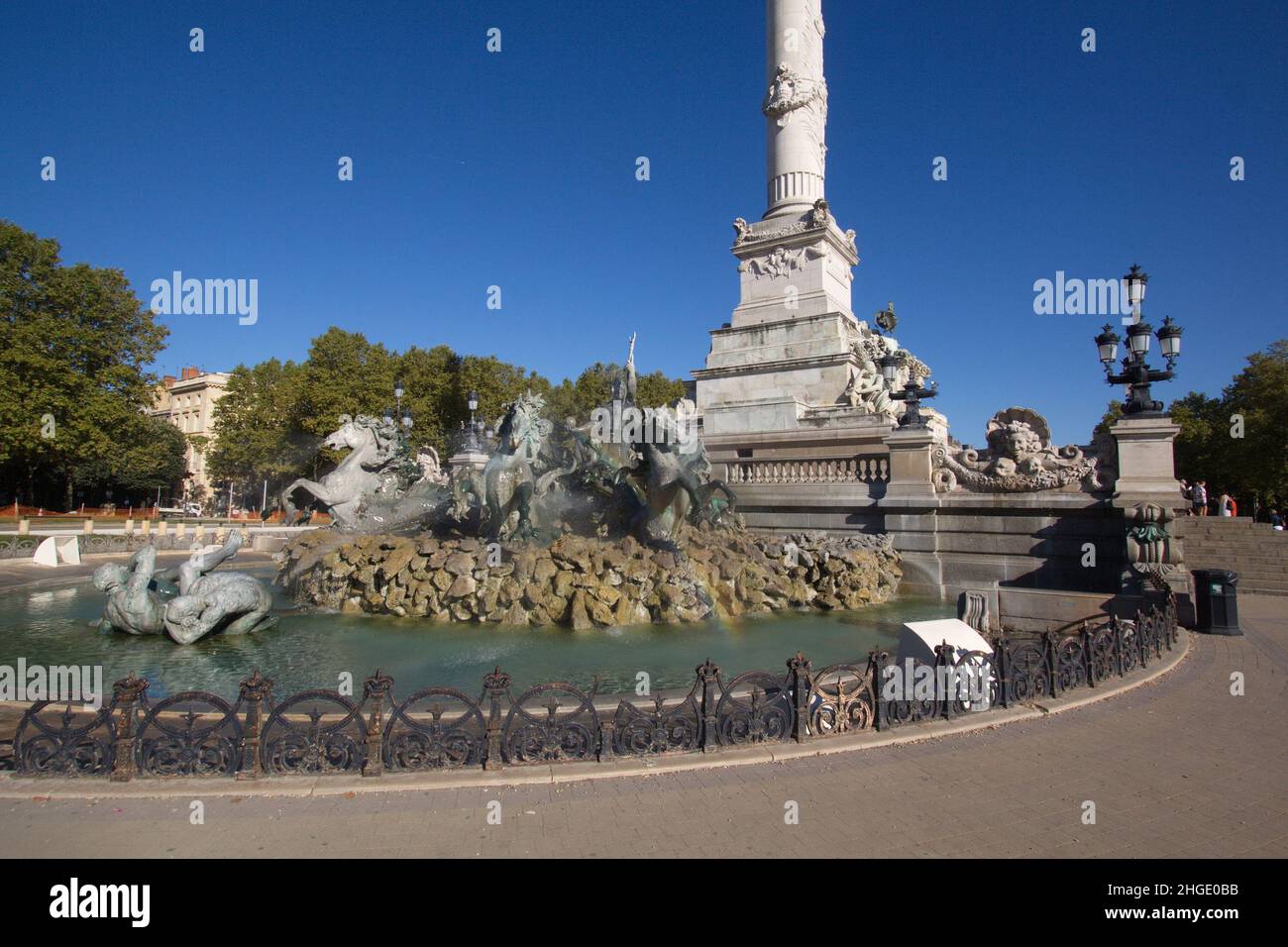 Monument aux Girondins on Esplanade des Quinconces in Bordeaux,France ...