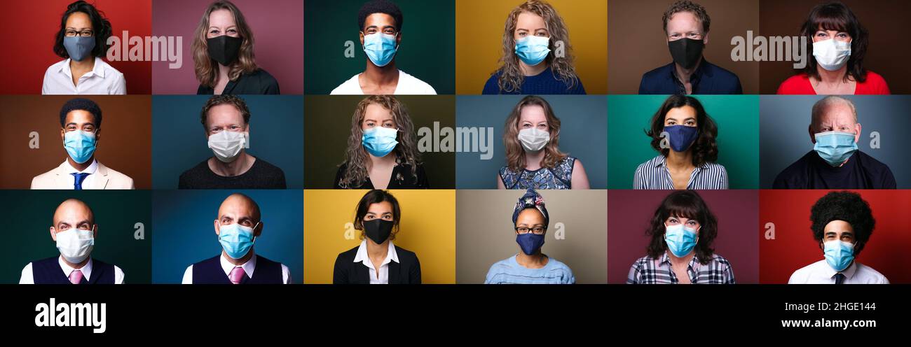 Beautiful people wearing a mouth mask Stock Photo - Alamy