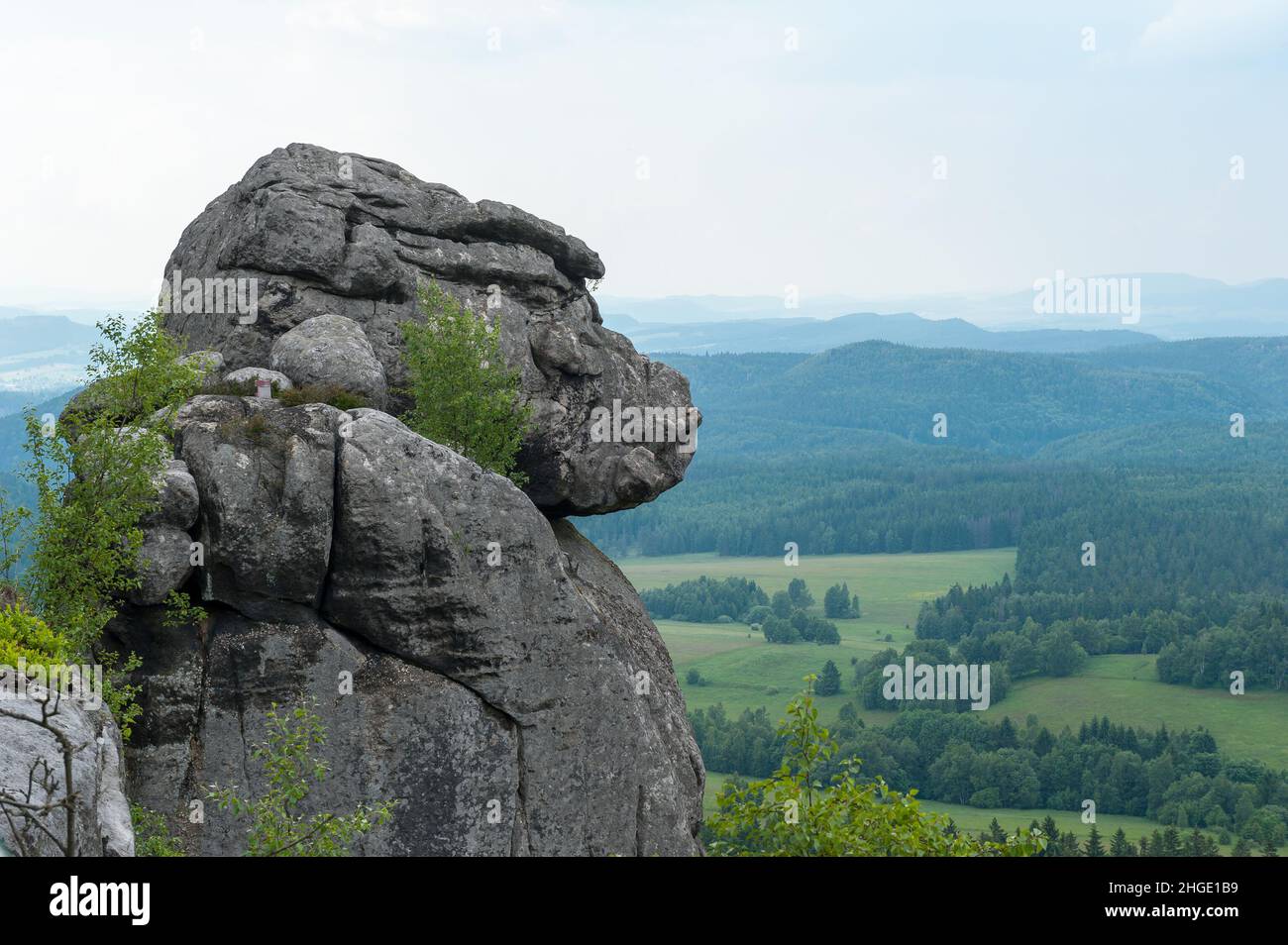 Szczeliniec Wielki in Stołowe Mountains National Park, Sudetes, Poland ...