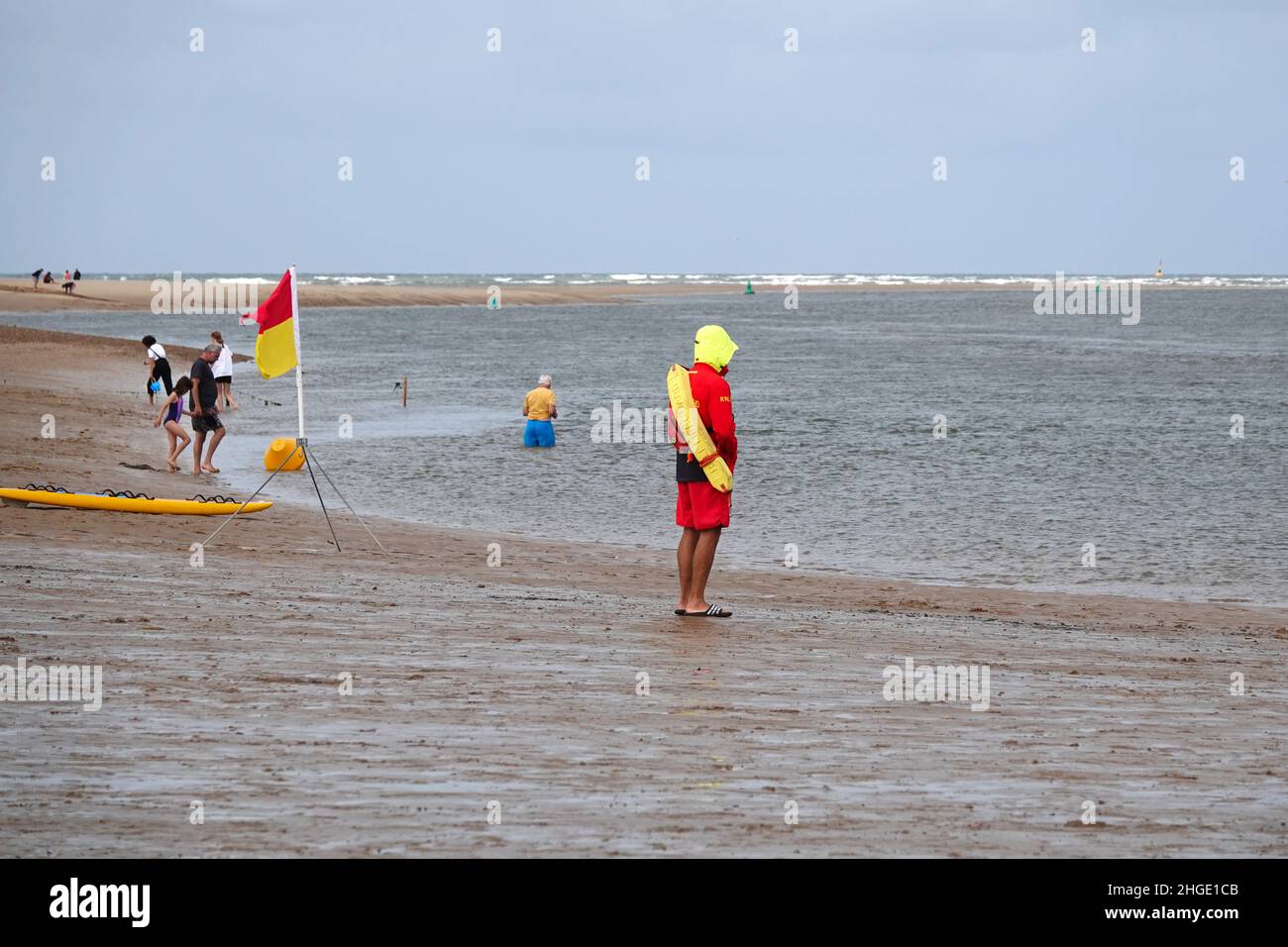 Lifeguard on the beach in summer in England, UK Stock Photo - Alamy
