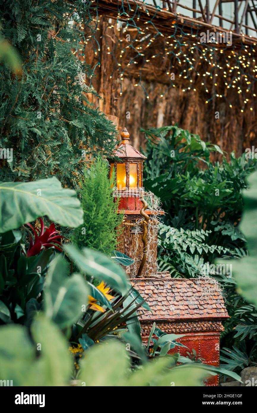 Model lighthouse in a train display Stock Photo - Alamy