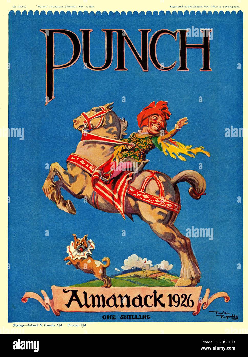 Vintage cover of the satirical Punch Magazine Almanack 1925 Stock Photo ...